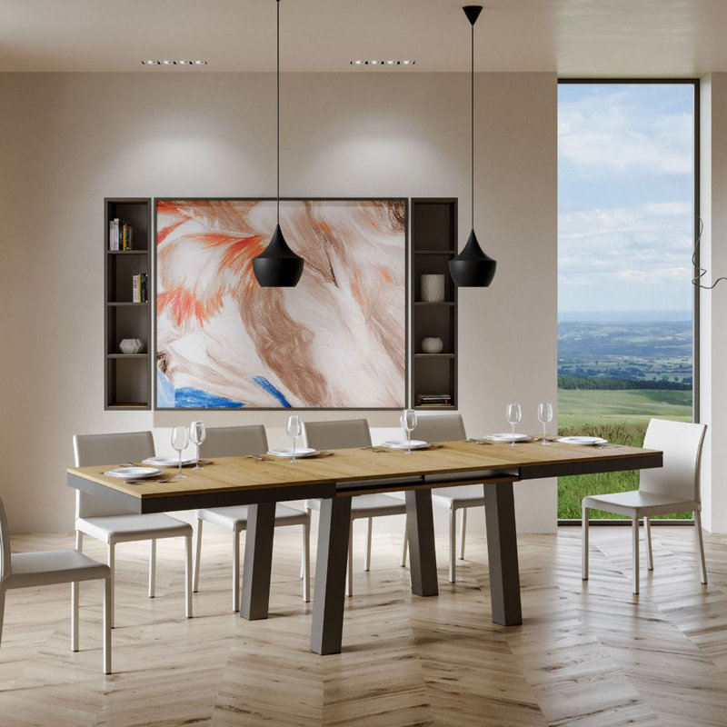 Itamoby Extendable Table Bridge Evolution with Anthracite Structure | Wayfair.co.uk